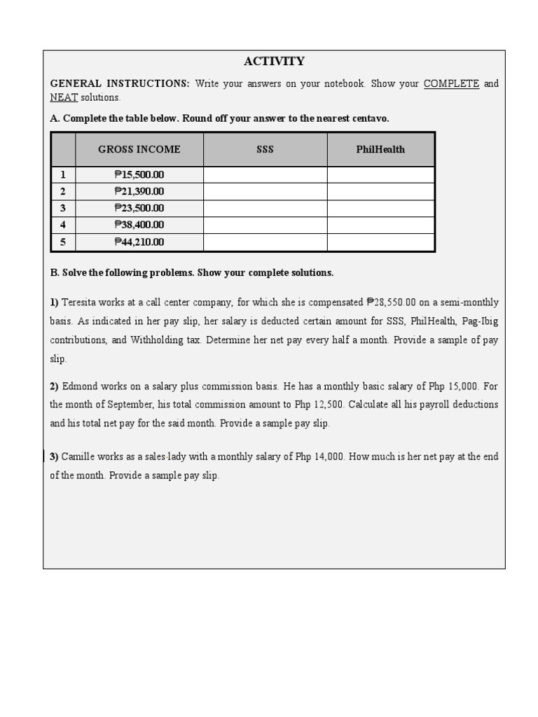 ACTIVITY-SALARY-DEDUCTION | PDF