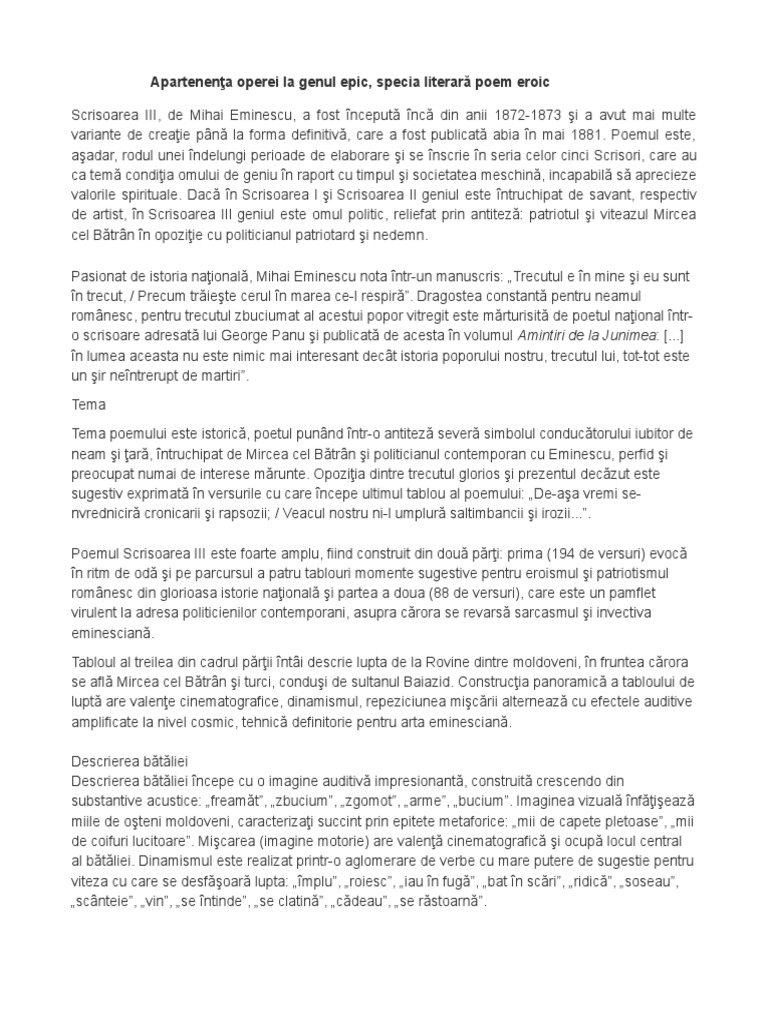 Scrisoarea III | PDF