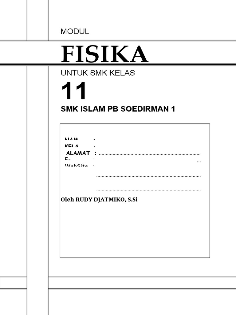 Modul-Fisika Xi 2012-Rev1 | PDF | Sains & Matematika