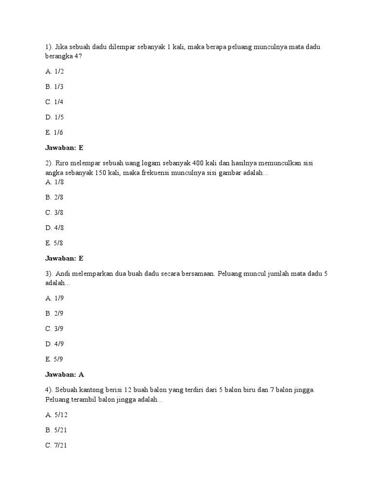 Soal MTK KLS Xii SM 1 | PDF