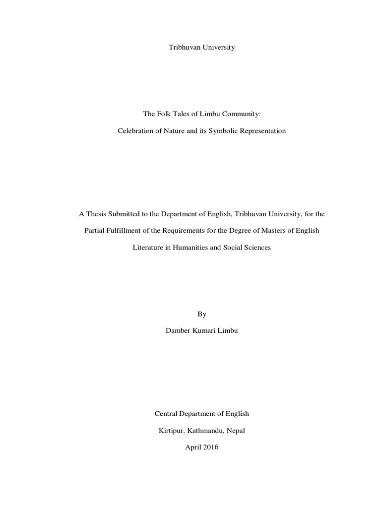 Limbu Folktales | PDF | Foreign Language Studies