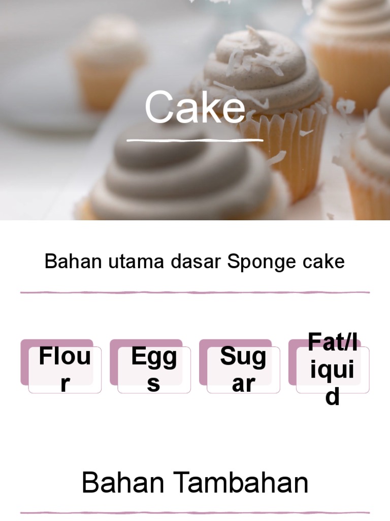 Dasar Dasar Pembuatan Cake Pdf