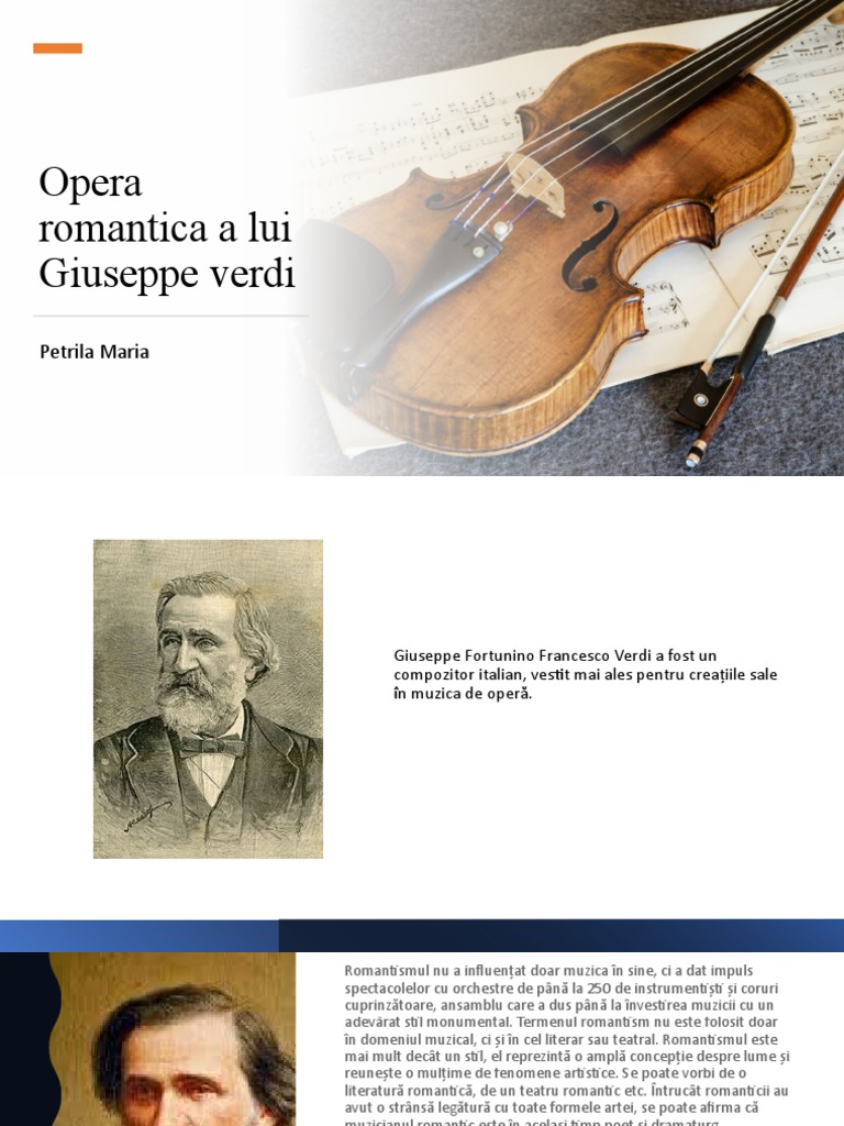 Opera Romantica A Lui Giuseppe Verdi | PDF