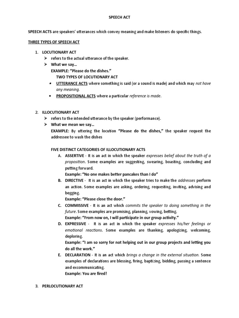 Speech Act | PDF | Semiotics | Cognitive Science