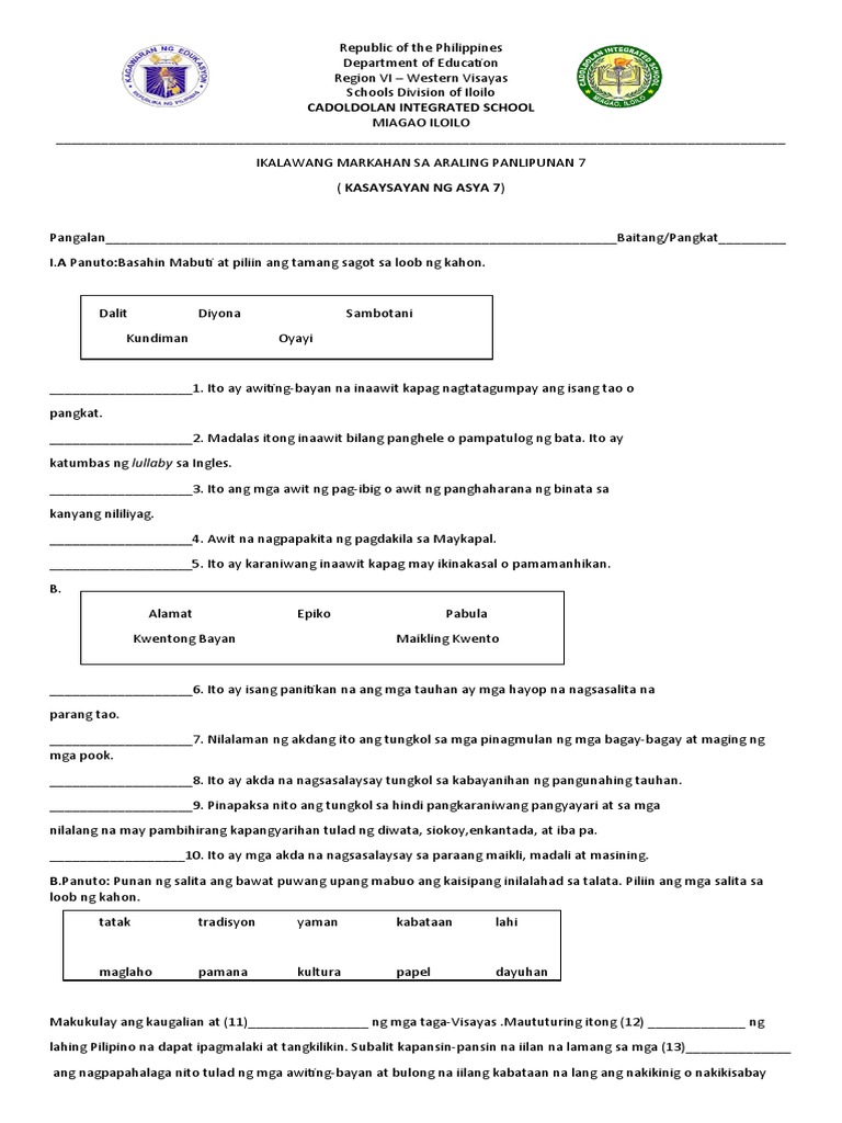 FIL 7 2nd Quarter | PDF