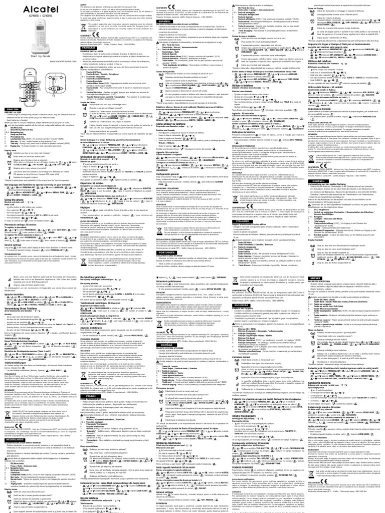 Alcatel E155 E195 User Guide Ema | PDF | Engenharia Elétrica | Eletrônicos