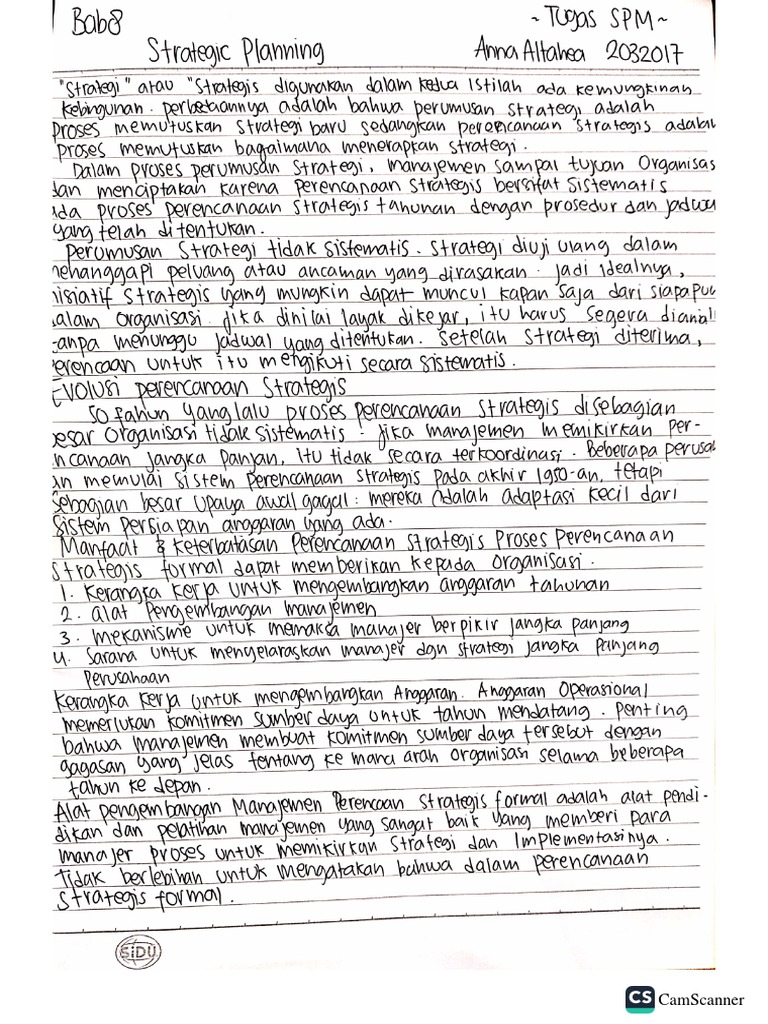 Tugas SPM Bab 8 - Anna Altahea | PDF