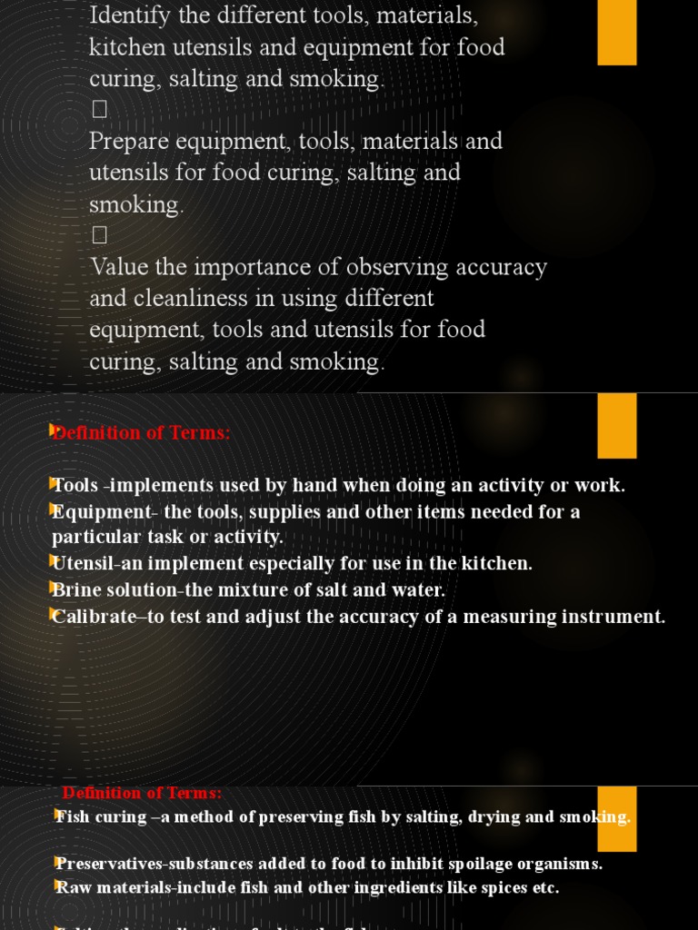 Essential Tools, Equipment and Procedures for Curing, Salting and ...
