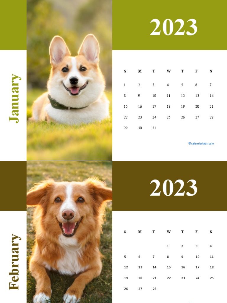 2023 Photo Calendar Landscape Template | PDF