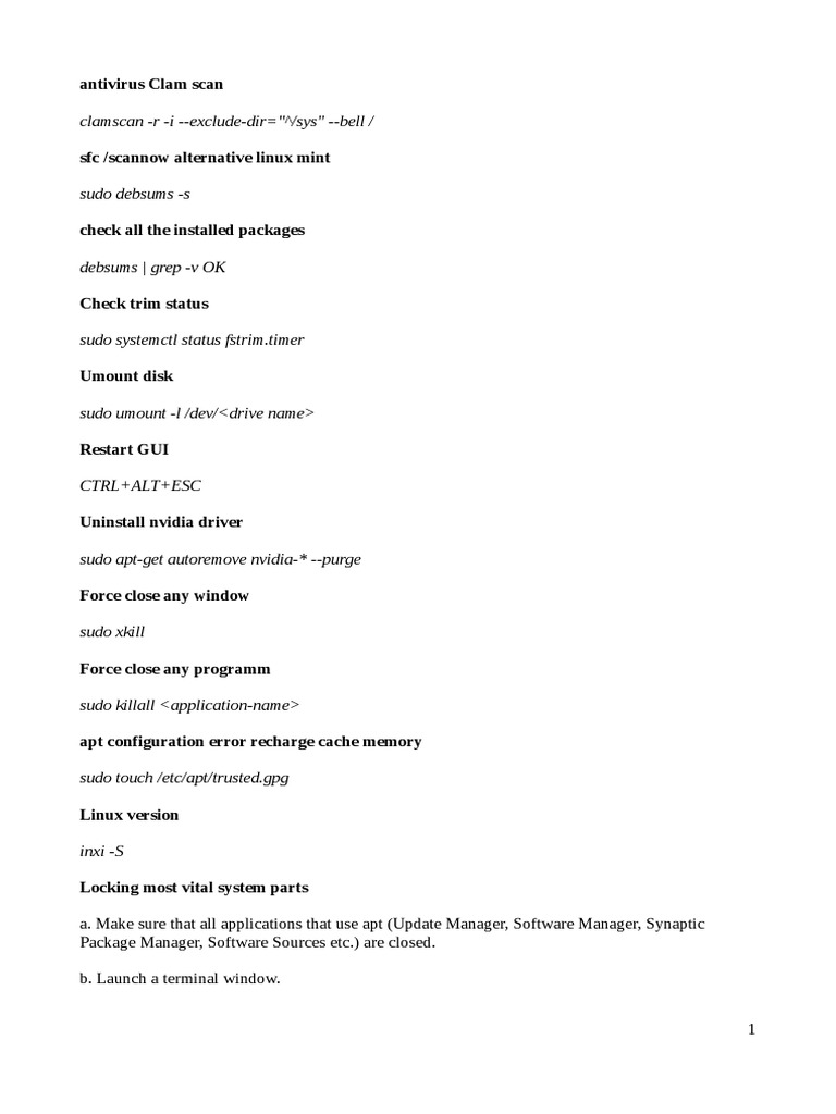 Comenzi Linux Utile | PDF | Linux Distribution | Computer Architecture