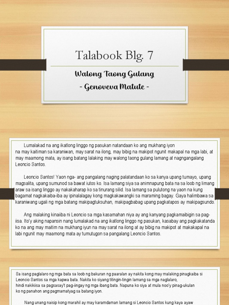 Talabook blg7. Q3 | PDF