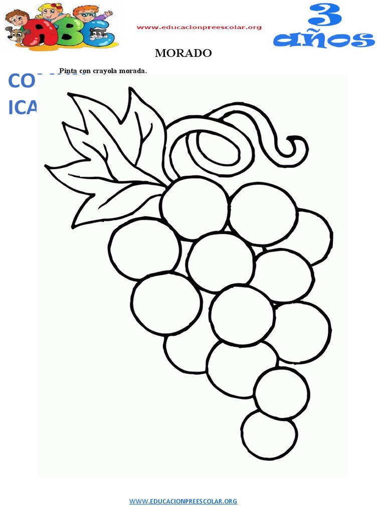 Aprendiendo El Color Morado para Niños de 3 Años | PDF