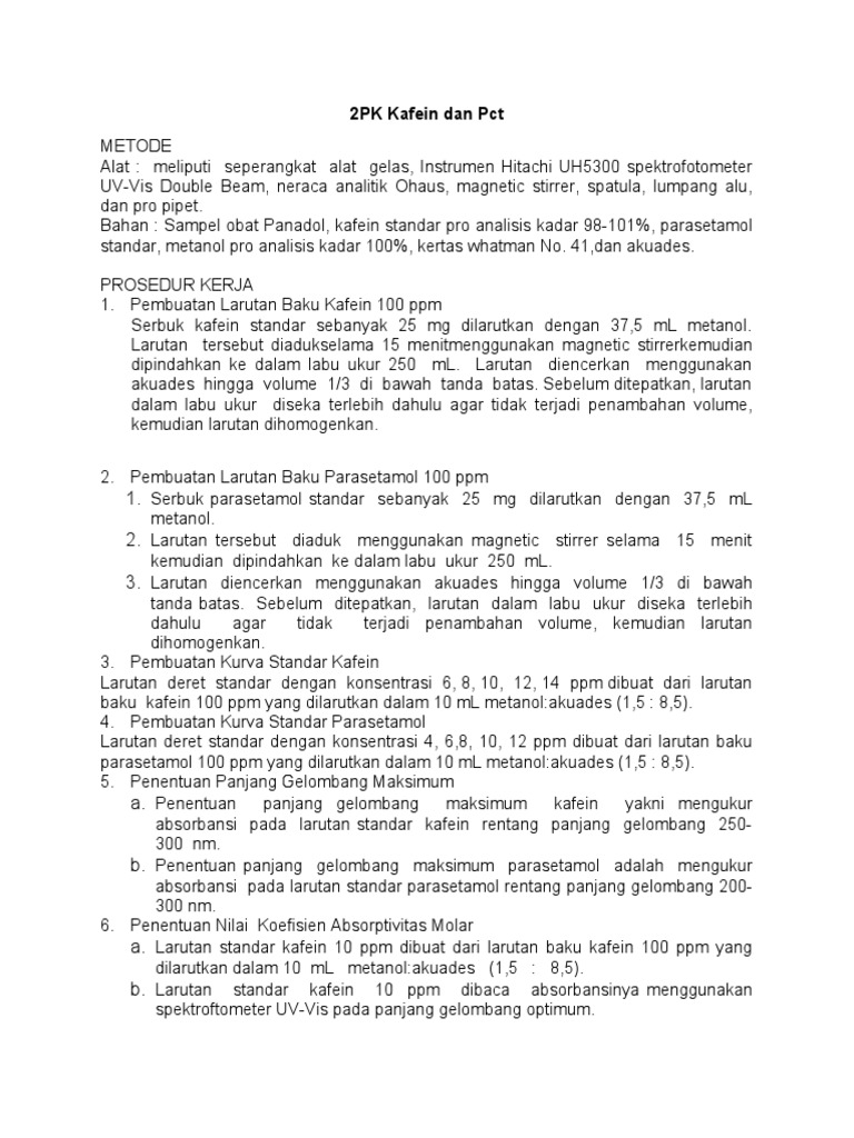 Uji Panadol Multikomponen | PDF