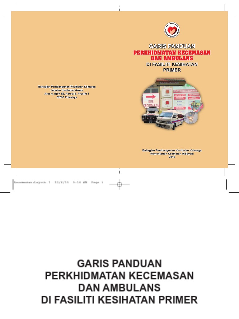 Buku Garis Panduan Perkhidmatan Kecemasan Dan Ambulans Di Fasiliti ...