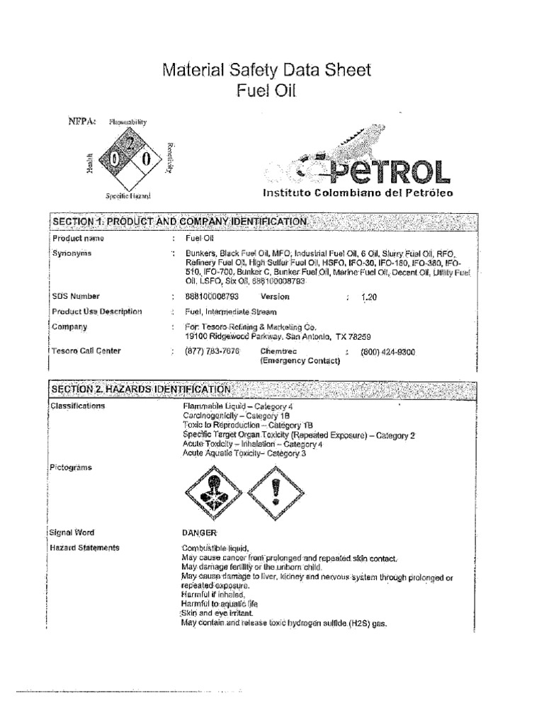 MSDS Hfo | PDF