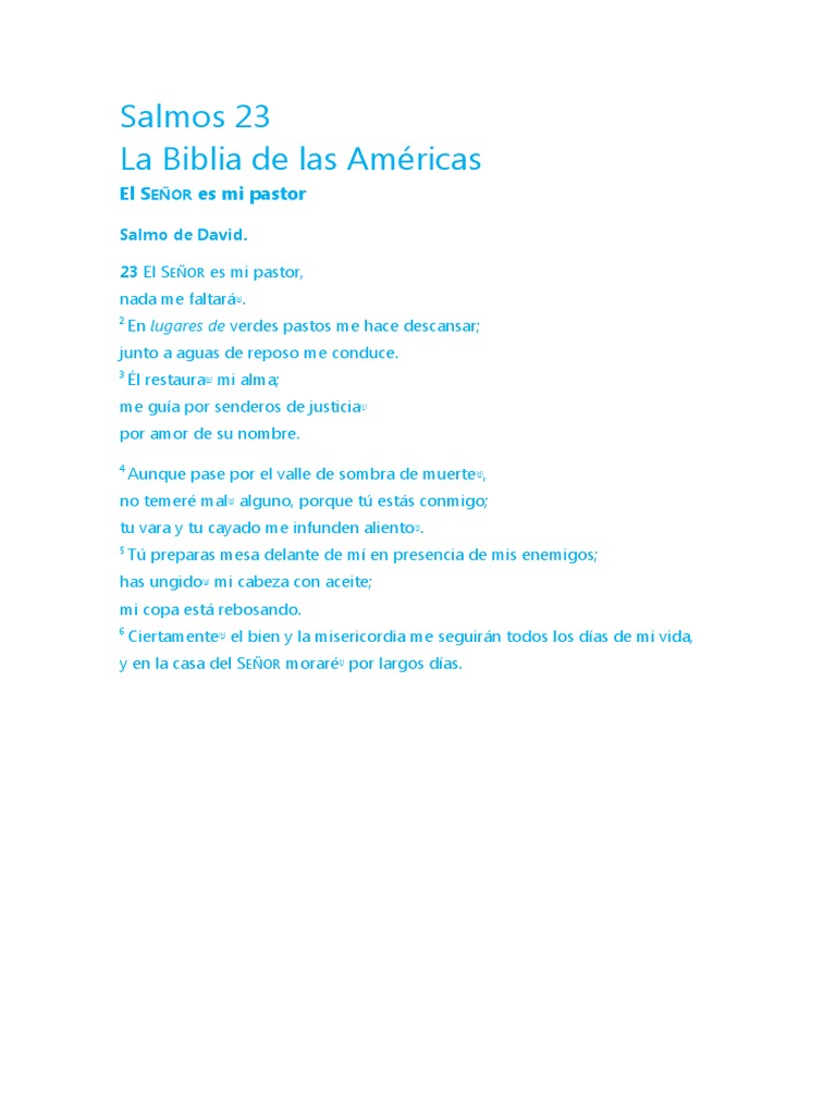 Salmos 23 | PDF