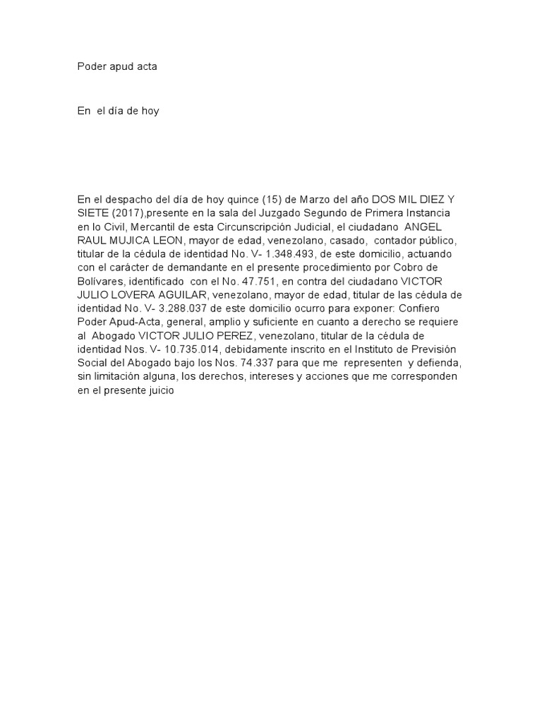 Poder Apud Acta | PDF