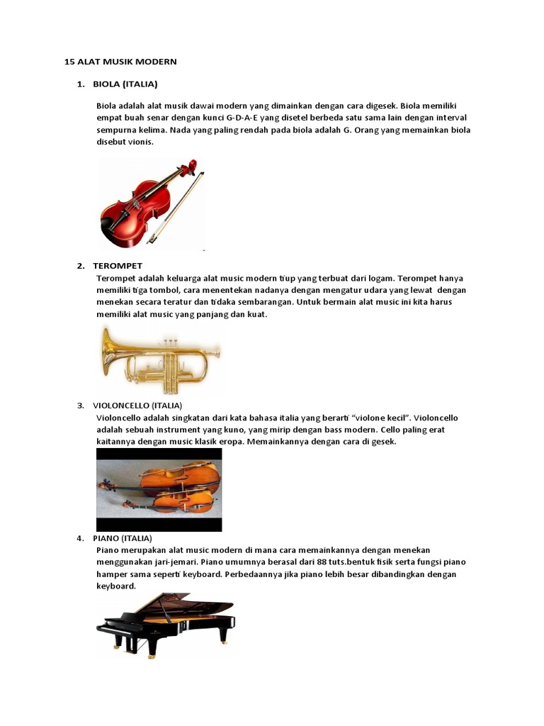 15 Alat Musik Modern | PDF