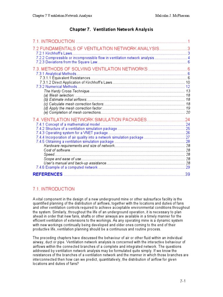 Silo - Tips Chapter 7 Ventilation Network Analysis | PDF | Fluid Dynamics | Drag (Physics)