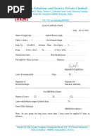 Leave Application Form | PDF