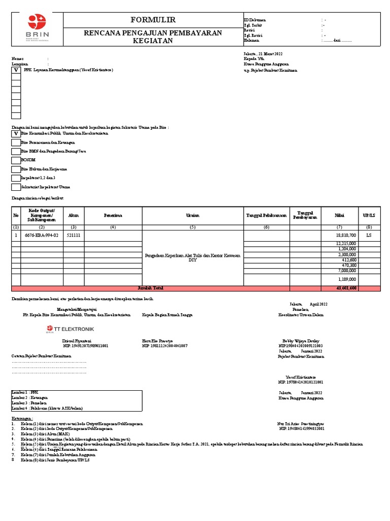 Permohonan ATK April | PDF