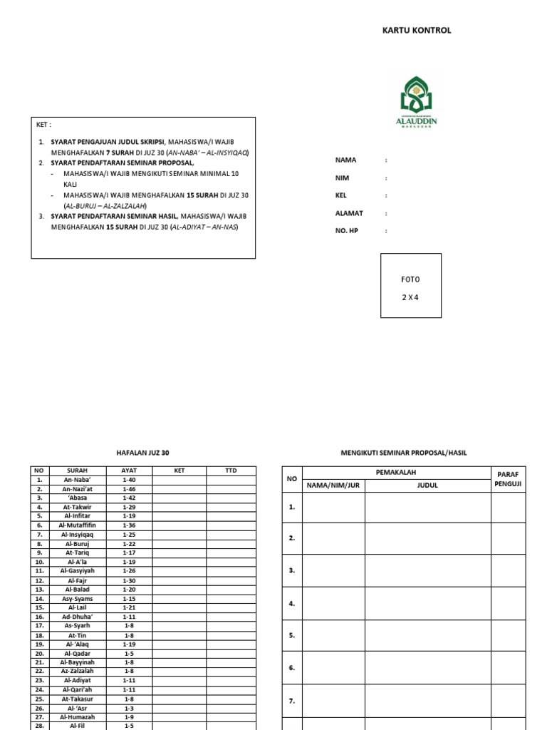 Hafalan Juz 30 | PDF