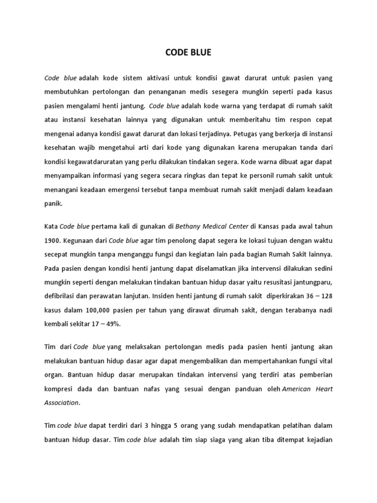 Code Blue | PDF
