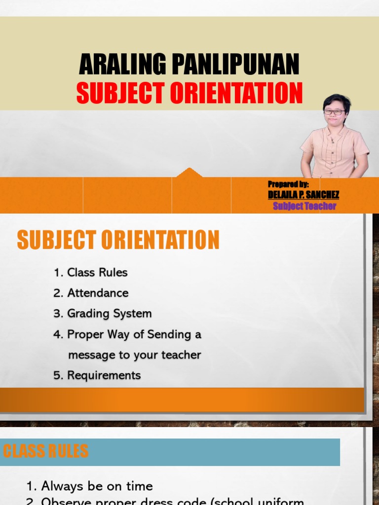 Subject Orientation | PDF