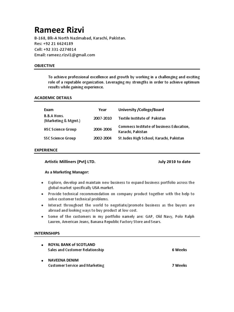 Rameez CV | PDF