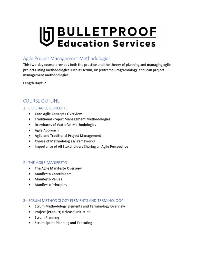Agile Project Management Methodologies Pdf Agile Software