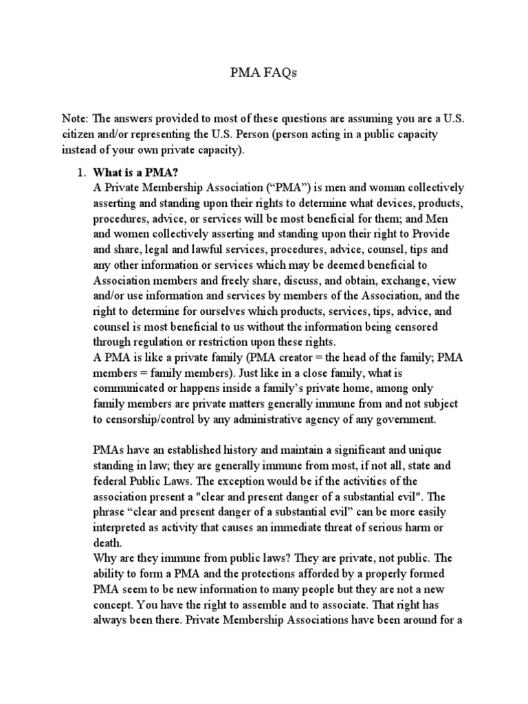 2 PMA FAQs The PMA Team | PDF | License | Jurisdiction
