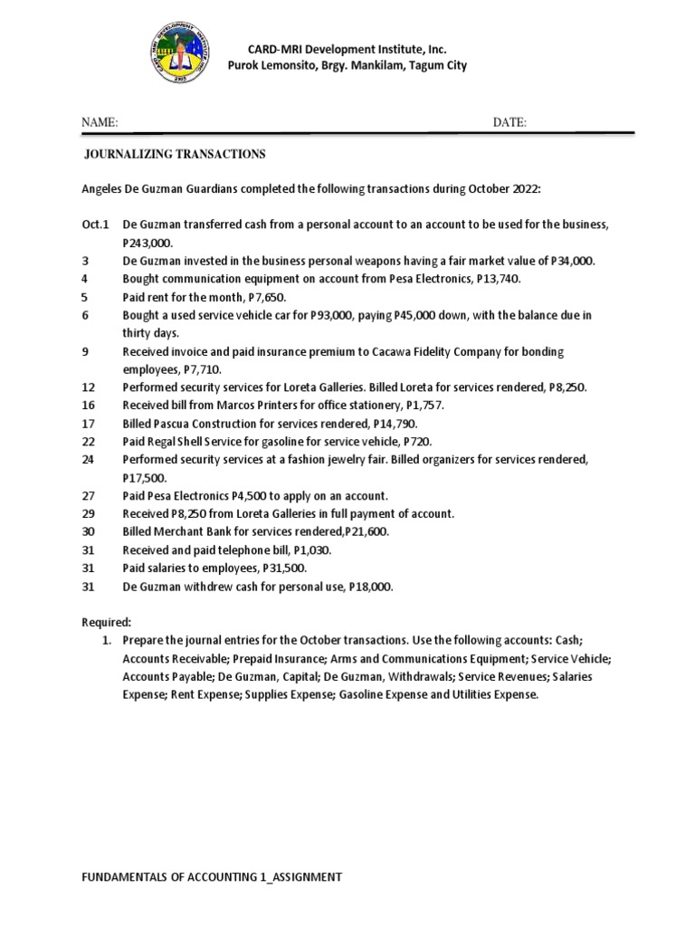 ASSIGNMENT | PDF | Business | Finance & Money Management