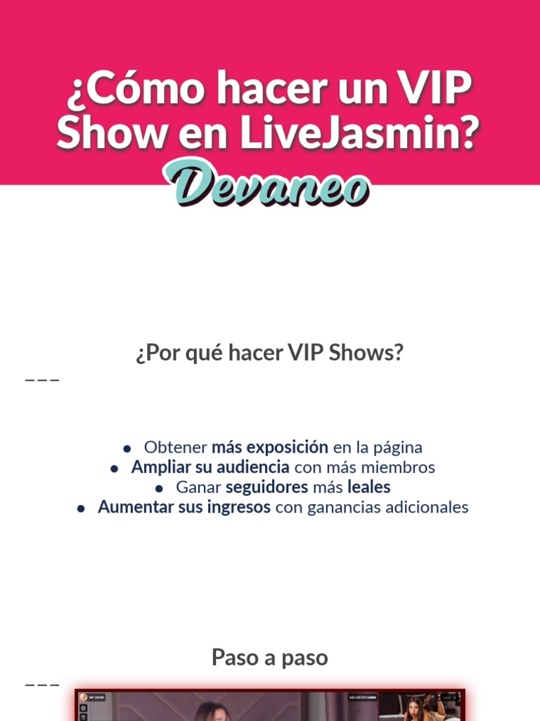 Guía para Crear un VIP Show en LiveJasmin | PDF | Derecho