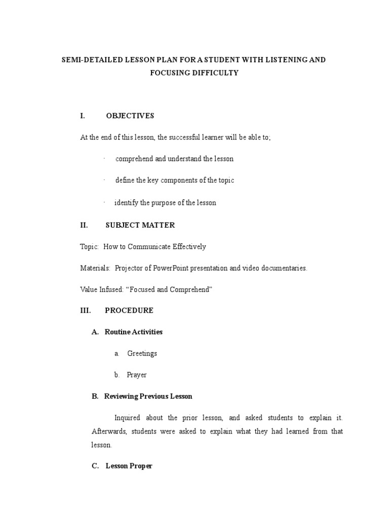 Lesson Plan Teaching Measurement Of Ruler