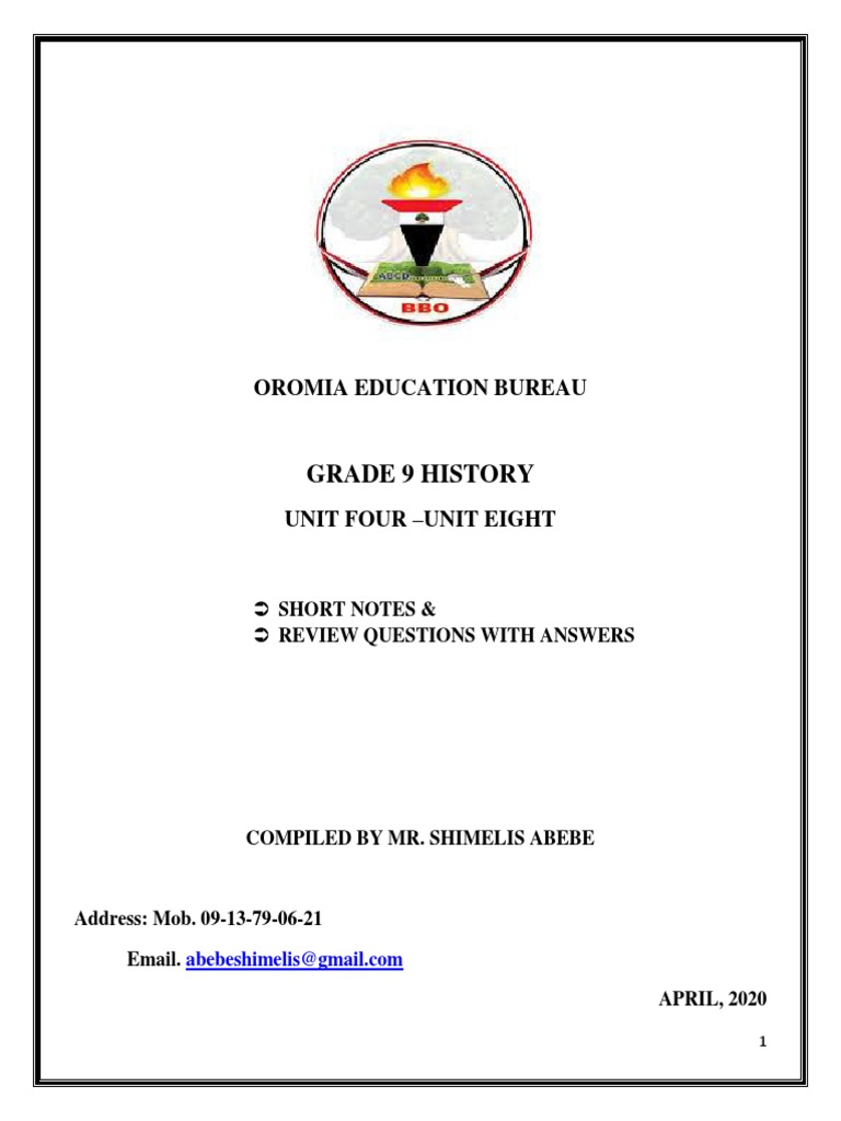 Grade 9 History Unit 4 Notes | PDF | History | Classics