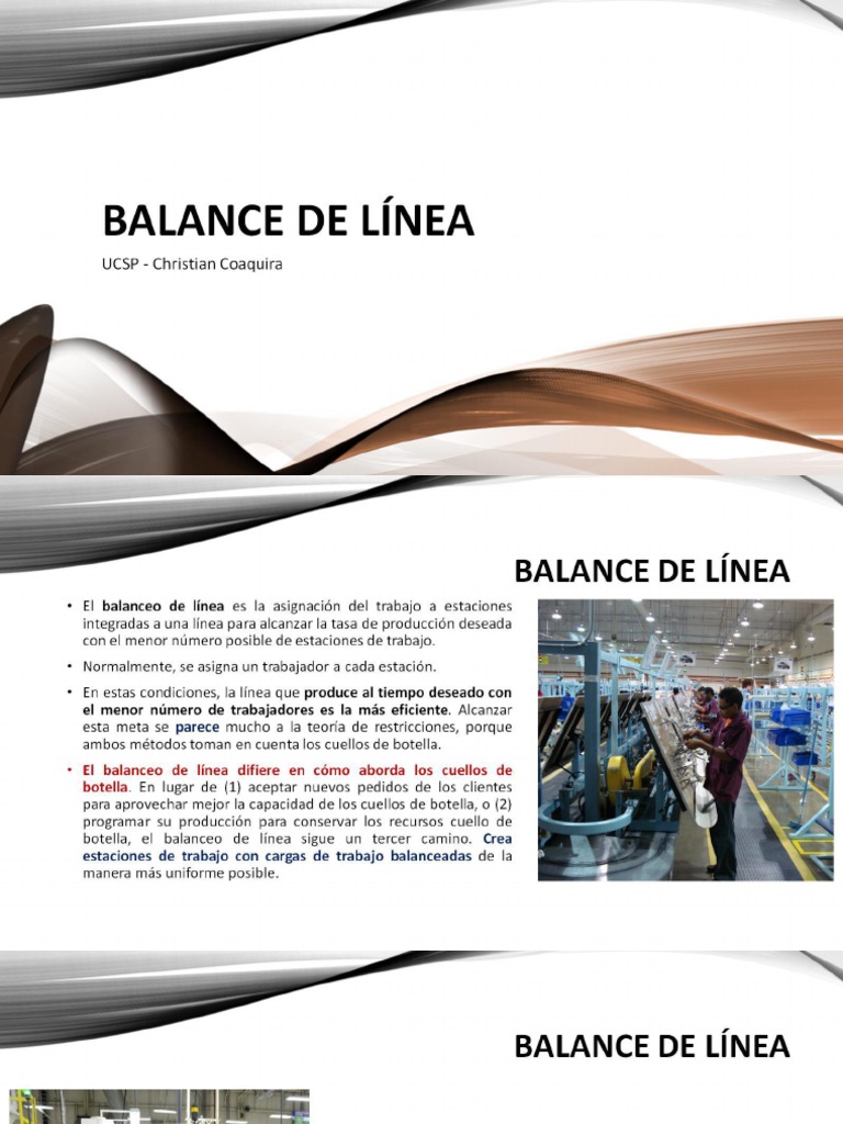 01 05 Unidad Balance de Lineas | PDF