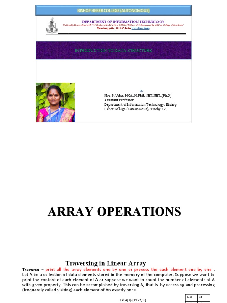 4.array Operation | PDF | Array Data Structure | Iteration 4.array Operation | PDF | Array Data Structure | Iteration