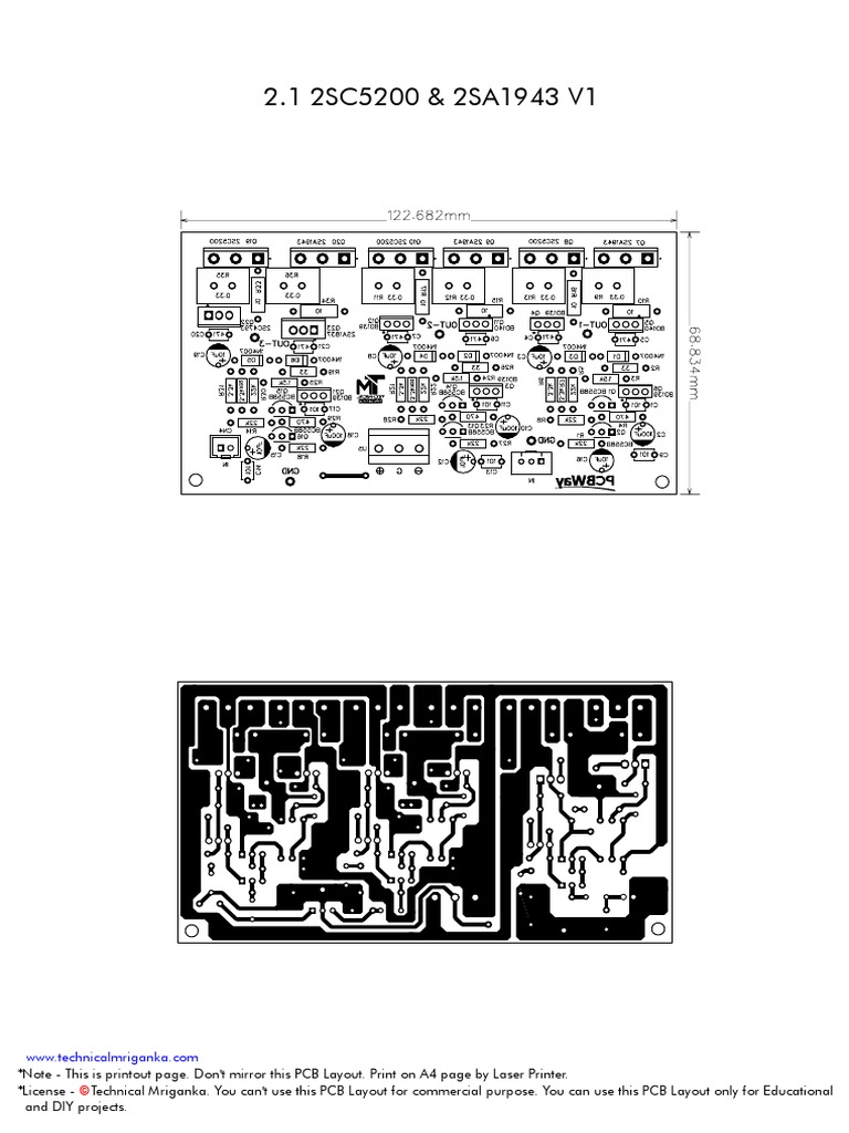 2.1 2SC5200 & 2SA1943 Pow Amplifier | PDF | Electrical Engineering ...