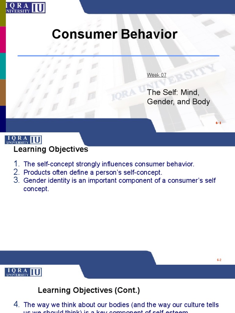 LECTURE 07 The Self | PDF | Gender Role | Self Concept