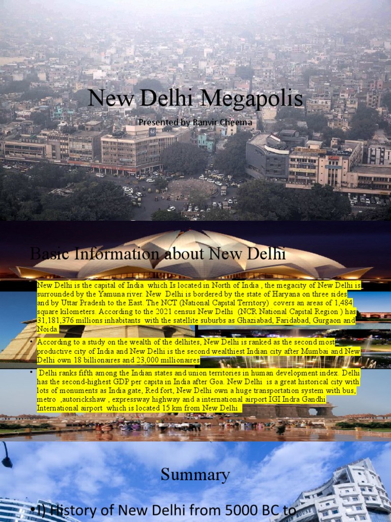 New Delhi Megapolis - Version Finale | PDF | Delhi | Mughal Empire