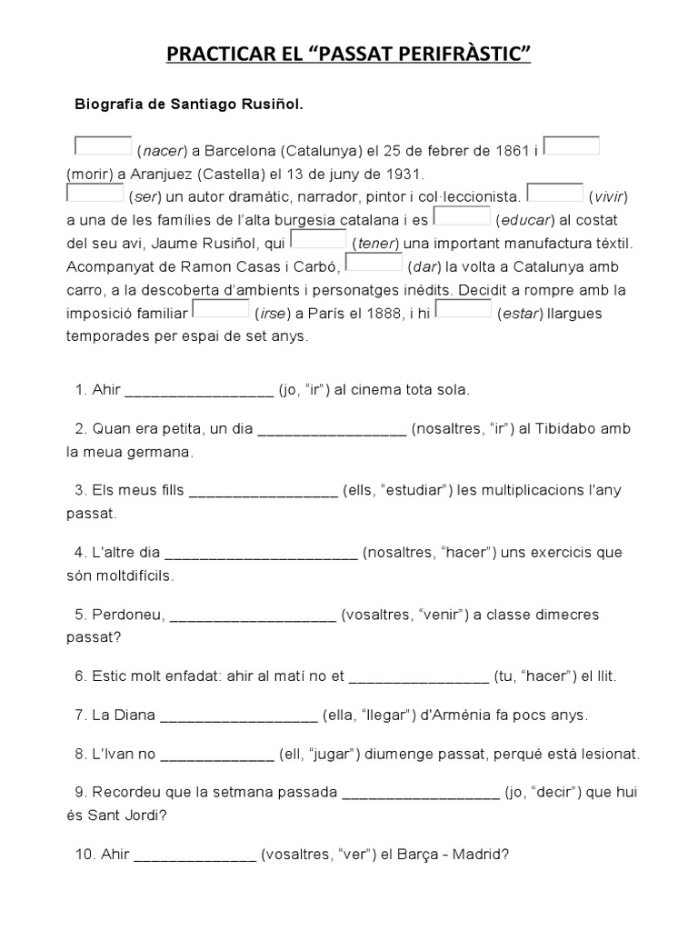 Passat Perifràstic - 1 | PDF