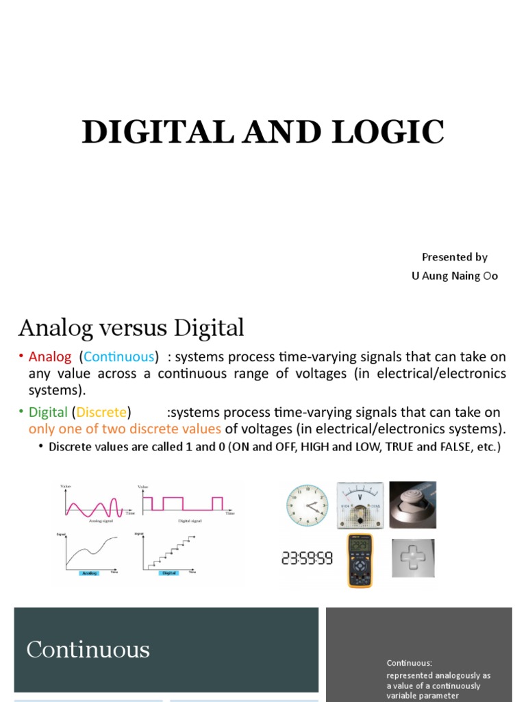 Lecture 6 - Digital and Logic | PDF | Logic Gate | Boolean Algebra