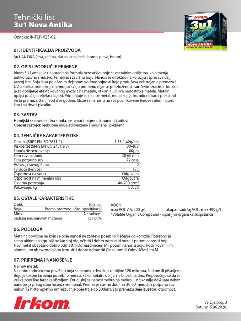 Tehnicki List 3u1 Nova Antika | PDF