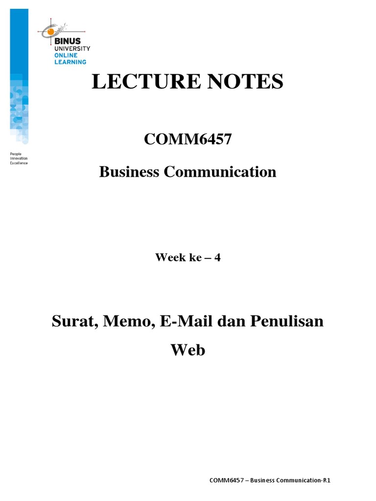Surat Memo E Mail Dan Penulisan Web Pdf
