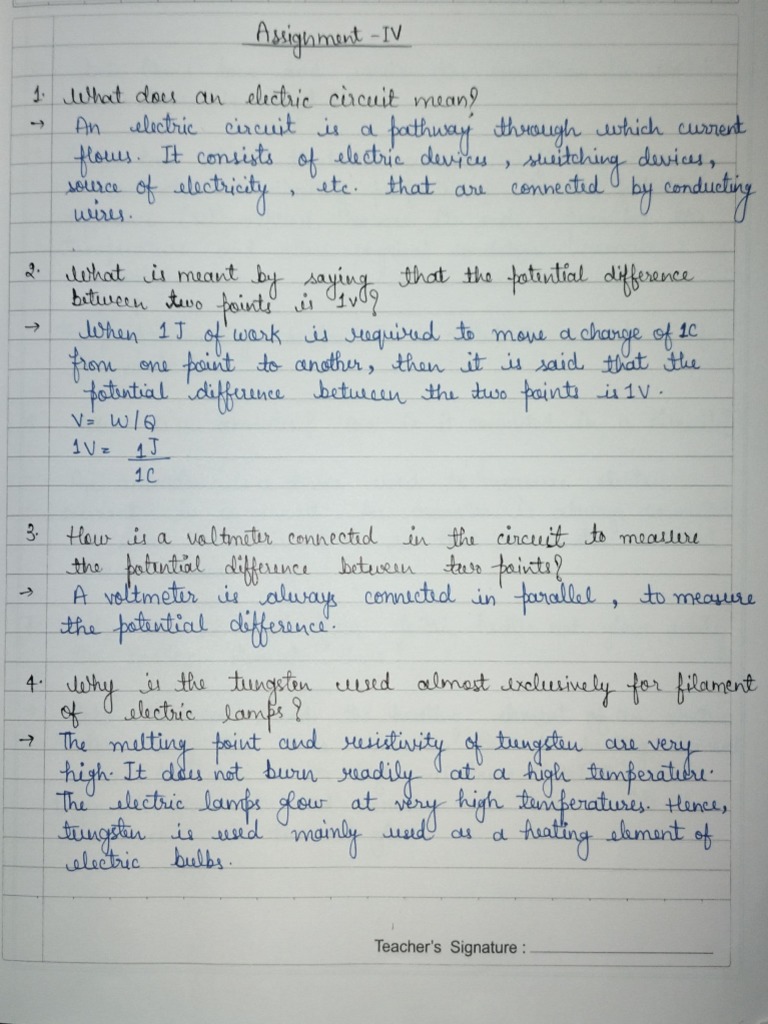 Anushka Shukla 10 D, Physics Assignment 4 | PDF