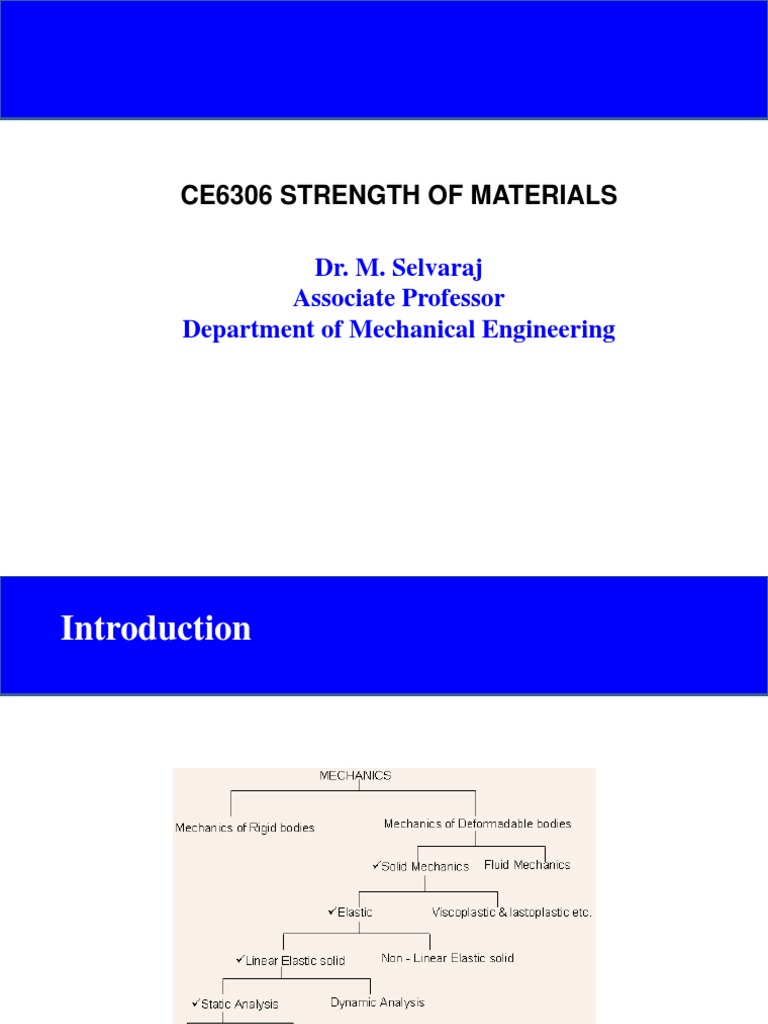 Unit I - Stress Strain and Deformation | PDF | Deformation (Engineering) | Stress (Mechanics)