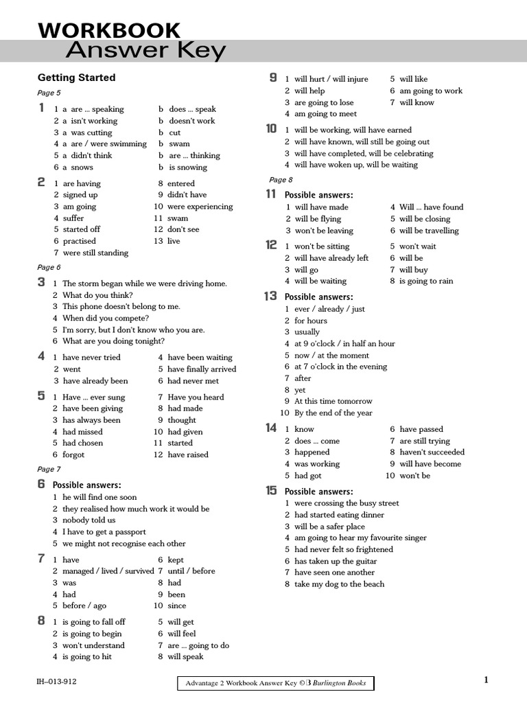 Advantage 2 WorkBook | PDF