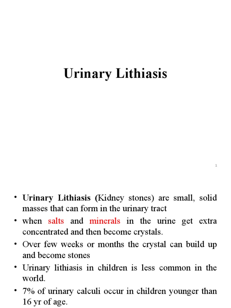 Urinary Lithiasis 161269200418 | PDF | Urology | Medical Specialties