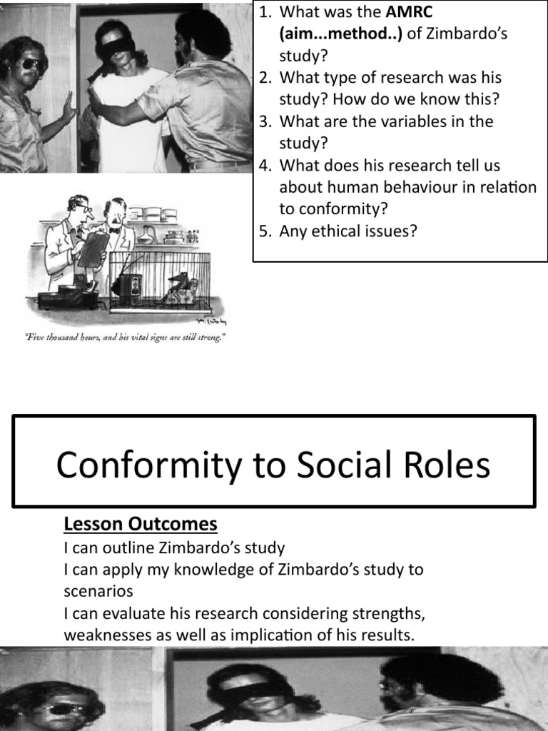 Zimbardo's Study on Role Conformity | PDF | Conformity | Prison