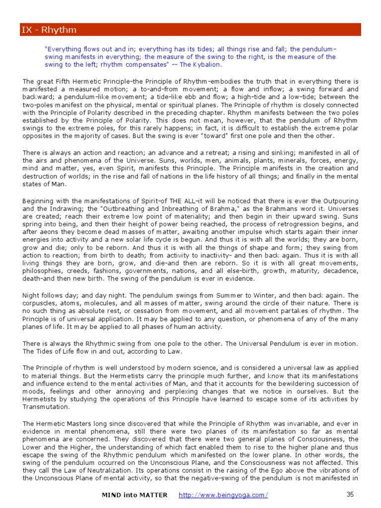 Rhythm of Life - How Everything Flows Between Poles | PDF | Pleasure ...